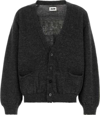 Magliano Homme, Pulls, Noir, Taille: XL Cardigan en laine
