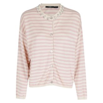Seventy Femme, Pulls, Rose, Taille: 38 FR Cardigan Coreana Stripes