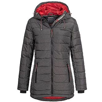 Geographical Norway Veste dhiver pour femme Parka avec capuche en fourrure Cora IMS Production S M L XL XXL, M