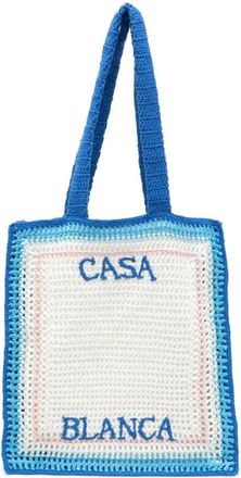 Casablanca Stripe Crochet Bag - - Bags - unisex - Wei&szlig; - ONE SIZE