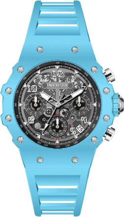 Invicta Racing 69628 Herrenuhr - Quarzwerk - Acryl mit silbernem Zifferblatt - 40 mm