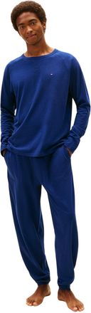 Tommy Hilfiger Herren Pyjama-Set Jersey Pj Set Cuffed Lang, Blau (Preppy Navy), XXL