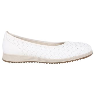 Gabor Wei&szlig;e Ballerina Schuhe mit herausnehmbarem Fu&szlig;bett - - Shoes - Damen - Wei&szlig; - 38 1/2 EU