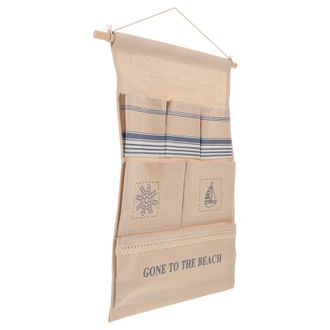 Valiclud T&uuml;rh&auml;nger mit Mehreren F&auml;chern aus Baumwollstoff Wandaufbewahrungstasche f&uuml;r Bad B&uuml;ro und Studentenwohnheim Platzsparender Wand Organizer mit Sanftem 