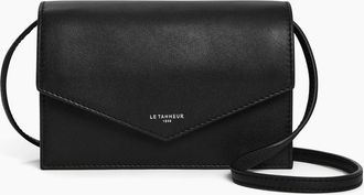 Le Tanneur Sac pochette avec bandouli&egrave;re en cuir lisse