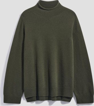 Gerard Darel Pull &agrave; col montant en cachemire - REZA - Vert Kaki