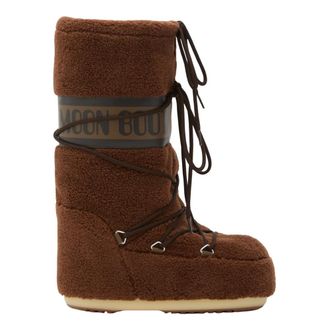 Moon Boot Ikone Braune Fleece Stiefel - - Shoes - Damen - Braun - 35 EU