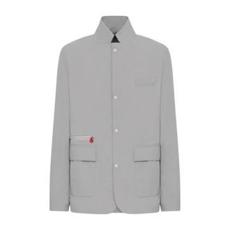 Kiton Graue Performance-Jacke mit klarem- sportlichem Schnitt - - Jackets - Herren - Grau - 2XL