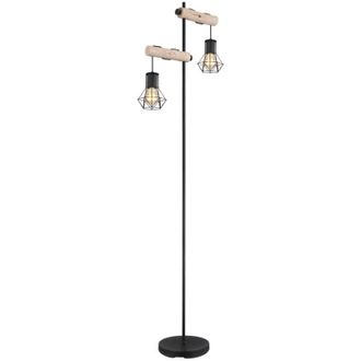 Globo Lighting Lampadaire - Priska - noir - m&eacute;tal - E27 - 54017-2S - Globo