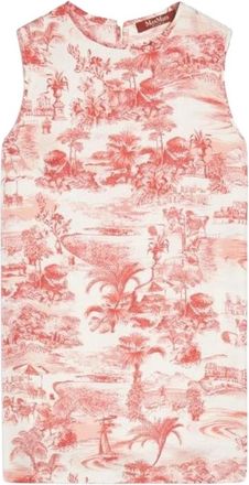 Max Mara Femme, Tops, Multicolore, Taille: 36 FR Top sans Manches Imprim&eacute; Toile
