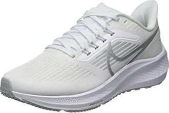 Nike Nike Womens Road Running Shoes Air Zoom Pegasus 39, White/Metallic Silver-Pure Platinum, DH4072-100, 43 EU (11 US)