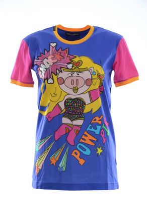 Dolce & Gabbana Damen T-Shirt mit kurzen Ärmeln