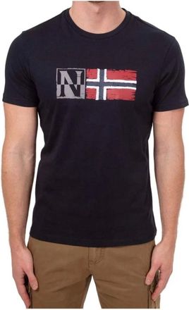 Napapijri Homme, Tops, Noir, Taille: XL T-shirt &agrave; manches courtes