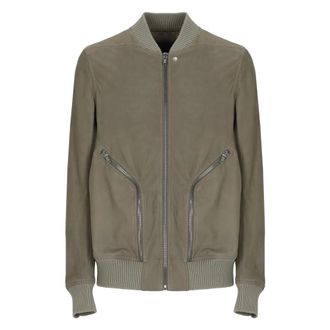 Rick Owens Leder Bomberjacke - - Jackets - Herren - Grau - M