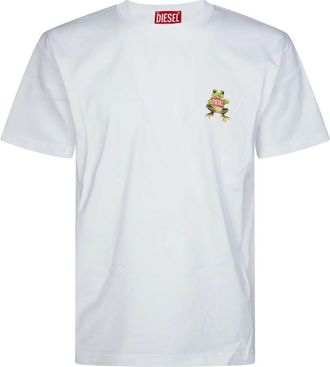 Diesel Homme, Tops, Blanc, Taille: 2XL T-Norm Frog T-Shirt