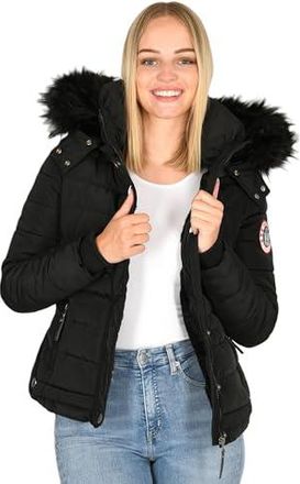 Navahoo B301 Veste dhiver chaude matelass&eacute;e pour femme - Noir - XX-Large