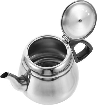 Pretyzoom Gro&szlig;er Edelstahl Wasserkocher Induktionsgeeignet Mit Ergonomischem Hitzeschutz Griff Praktischer Whistling Teekessel F&uuml;r Haus Und Camping