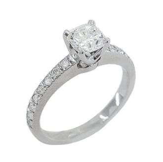 Verde 1ct IGI Certified Lab-grown Cushion Cut Diamond Ring