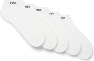 BOSS Herren 5P AS Uni CC Fünfer-Pack Sneakers-Socken aus Baumwoll-Mix mit Branding Weiß 43-46