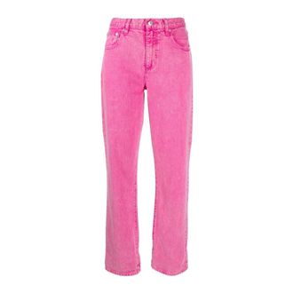 Michael Kors Gerades Jeans mit mittlerer Leibh&ouml;he - - Jeans - Damen - Rosa - W27