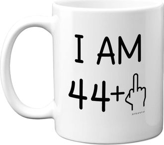 Stuff4 Tasse zum 45. Geburtstag f&uuml;r Frauen und M&auml;nner, unh&ouml;fliche Neuheit, Mittelfinger, Gag-Witz, perfekte lustige Tassen als Geburtstagsgeschenk, 325 ml, P