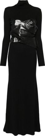 Nanushka Drapiertes Maxikleid mit Rollkragen - Schwarz