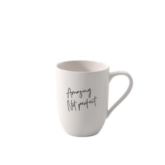 Villeroy & Boch Statement, mug &agrave; anse, &laquo; I am Amazing Not Perfect &raquo;, 280 ml, porcelaine Premium, blanc