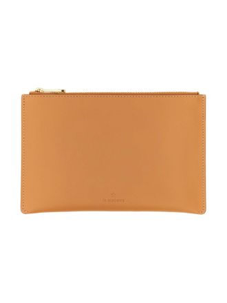 IL BISONTE Embossed Vacchetta Leather Wallet - Buff