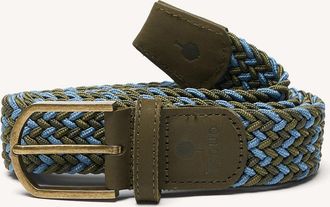 Faguo Ceinture tress&eacute;e kaki et bleu