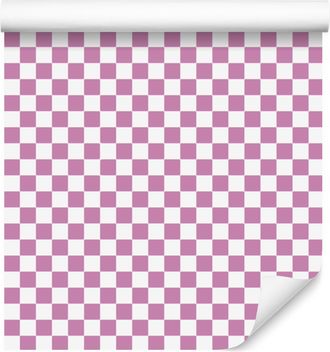 OEM Carta Da Parati A Scacchiera Rosa Cipria, Centro Rosa Cipria 50x1000 Cm