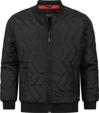 Indicode Herren INGatlin Steppjacke Bomberjacke | Herrenjacke &Uuml;bergangsjacke M&auml;nner Black, M
