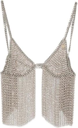 Silvia Gnecchi Femme, Tops, Gris, Taille: 38 FR Sofia Top