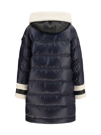 Peuterey Shearling-Collar Puffer Down Jacket - Blue
