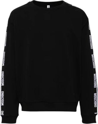 Moschino Homme, Sweatshirts et sweats &agrave; capuche, Noir, Taille: XL Logo Band SweaT-shirt