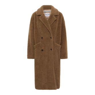 Saint Tropez Zweireihiger Mantel - - Coats - Damen - Braun - L