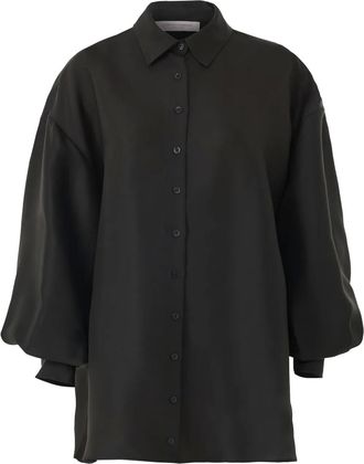 Carolina Herrera chemise &agrave; boutonni&egrave;re sur le devant - Noir