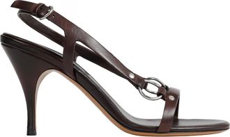 Miu Miu Waxed Leather Sandals