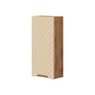 Vicco Badschrank Lotta, Eiche/Kaschmir mit Kachelstruktur, 20 x 72.6 cm