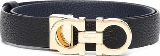 Ferragamo G&uuml;rtel - Reversible Gancini Belt - Blue/Black - Gr. 75 - in Orange - f&uuml;r Damen