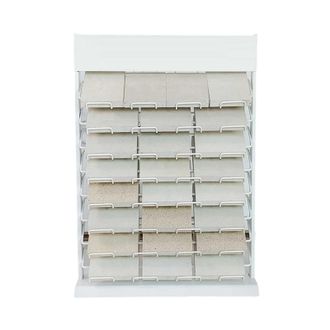 Generic Fliesenst&auml;nder, 4 Reihen Mit Je 8 Lagen Bodenmusterst&auml;nder, Diagonaler Fliesenlagerung, for Ausstellungsr&auml;ume Im Einzelhandel(White)