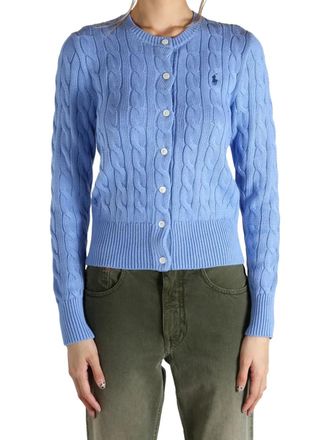 Ralph Lauren Cable-Knit Cotton Cardigan - Blue