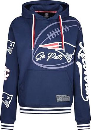 Recovered Clothing New England Patriots NFL Go Pats Sweat à Capuche Bleu foncé