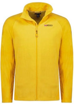 Geographical Norway Tug Men Fz - Polaire Fine Homme Chaude Zip - Veste Automne Hiver Printemps Chaud Hommes - Longues Manches Pull Fourrure Doux Confort Outdoor (Moutarde