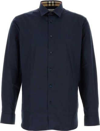 Burberry Homme, Chemises, Bleu, Taille: L Chemise en popeline de coton stretch