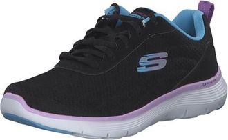 Skechers Femme Flex Appeal Appel Flexible 5.0, Black Mesh/Multi Trim - 39.5 EU
