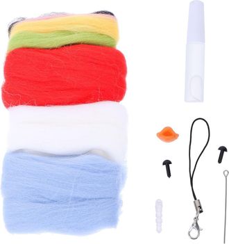 Cabilock Alipis Nadelfilz Komplettset f&uuml;r DIY Anf&auml;nger mit Polyester Filzwolle Buntes Bastelmaterial f&uuml;r Handgemachte Pinguin Dekoration Inklusive Anleitung f&uuml;