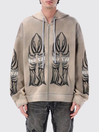 Who Decides War by Ev Bravado Sweat zipp&eacute; &agrave; capuche avec broderies et strass