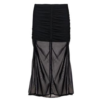 Diesel Layered Black Skirt Fr&uuml;hling-Sommer 2025 - - Skirts - Damen - Schwarzk - M