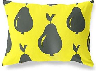 Bonamaison Le Jardin du Lin Kissenbezug Zierkissenbezug Neongelb-Rauch Kissenbezug, Für Bett, Auto, Sofa, Haus, Wohnzimmer, Schlafzimmer, Dekoration, 45x60 Cm - 