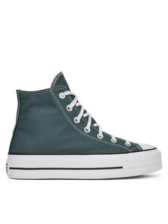 Converse Sneakers aus Stoff Chuck Taylor All Star Lift Platform A12596C Gr&uuml;n